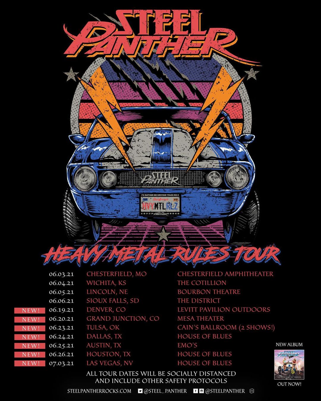 Steel Panther Adds New Dates On ‘Socially Distanced’ Heavy Metal Rules Tour