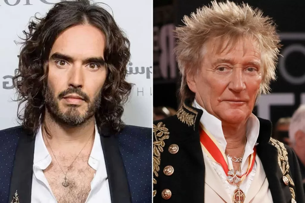 Rod Stewart's Confrontation With Russell Brand Resurfaces Amid Abuse Claims