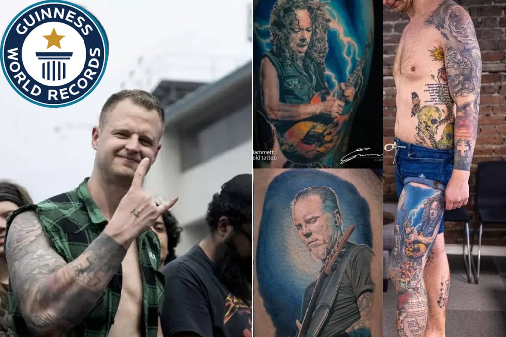 The Man Has 43 Metallica Tattoos To Break Guinness World Record