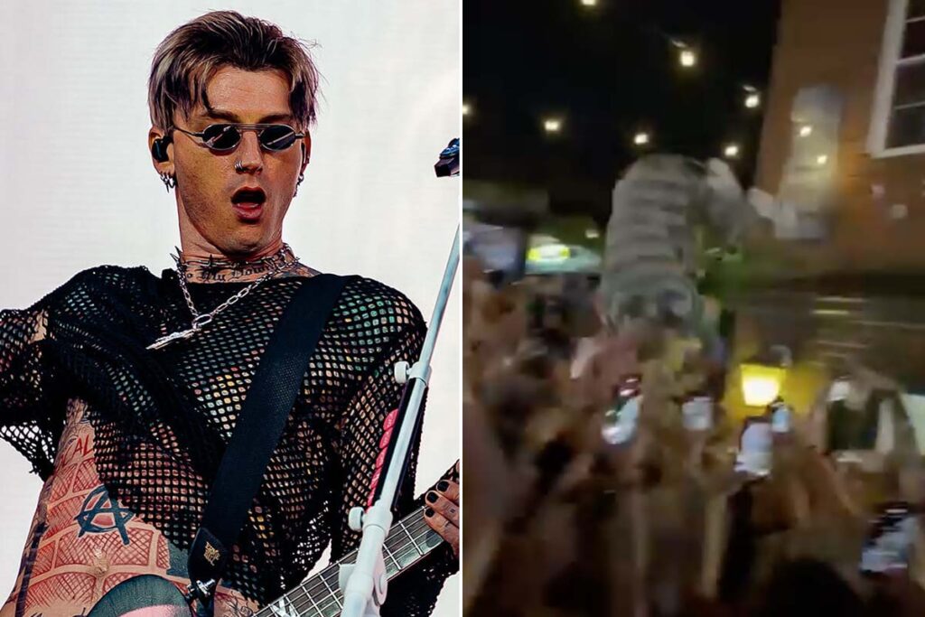Machine Gun Kelly Takes a Nasty Fall After Failed Stage Dive, Now Can't ...